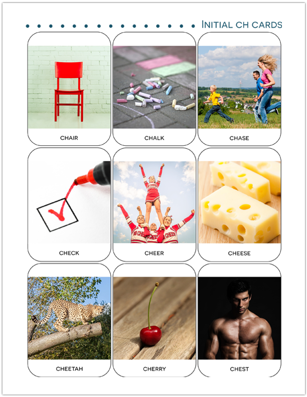 260+ CH Words, Phrases, Sentences, & Paragraphs Grouped by Place & Syllable
