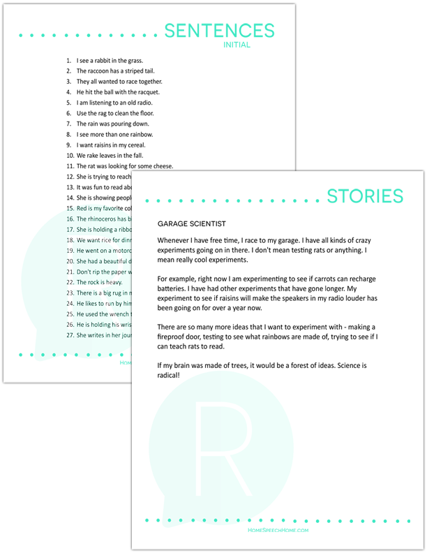 1,000+ R Words, Phrases, Sentences, & Paragraphs by Place, Syllable ...