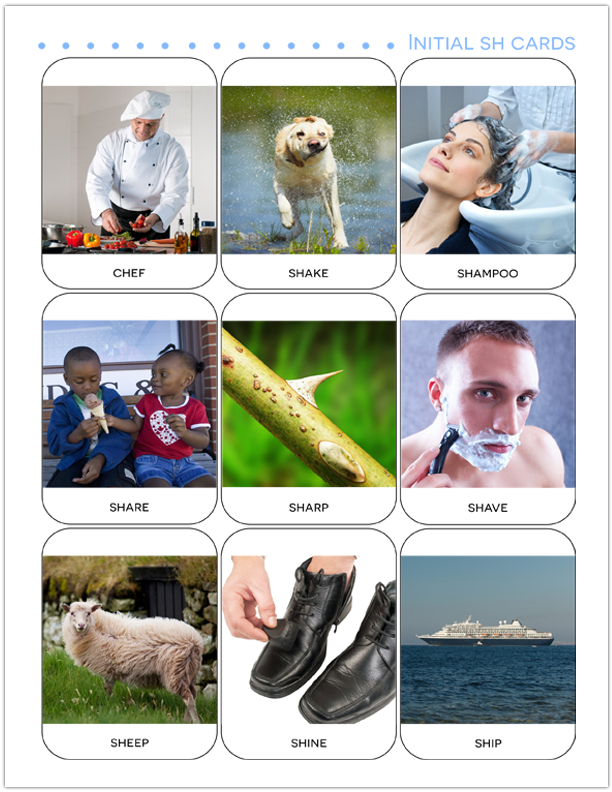 250 SH Words, Phrases, Sentences, & Paragraphs Grouped by Place & Syllable